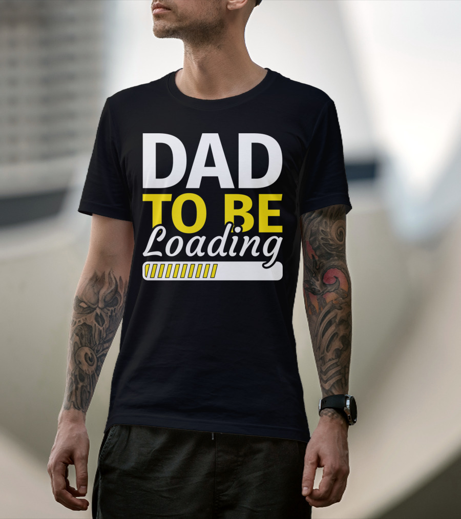 Dad To Be Loading Mens Valentines Pregnancy Announcement T-Shirt