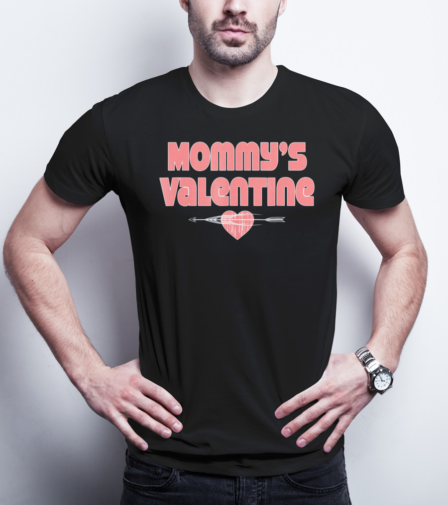 Mommy's Valentine Heart With Arrow Funny Boys Valentines T-Shirt