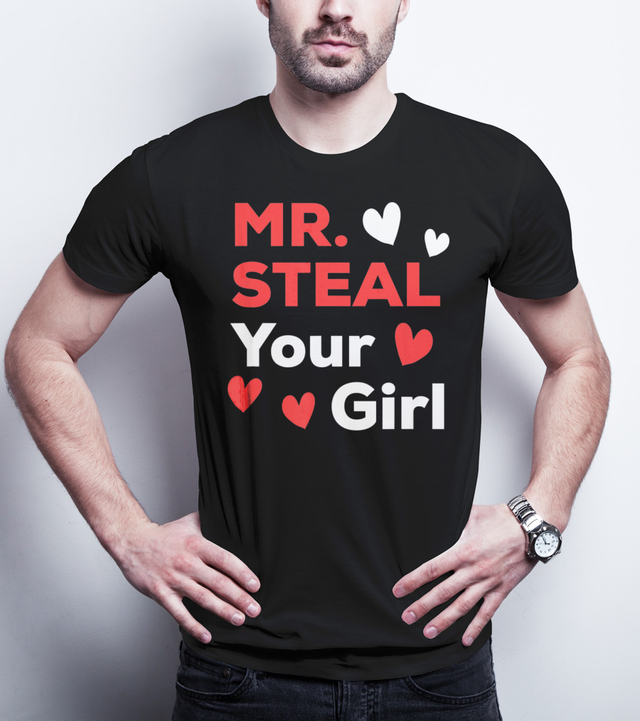 MR. STEAL YOUR GIRL Boys Funny Vale T-Shirt