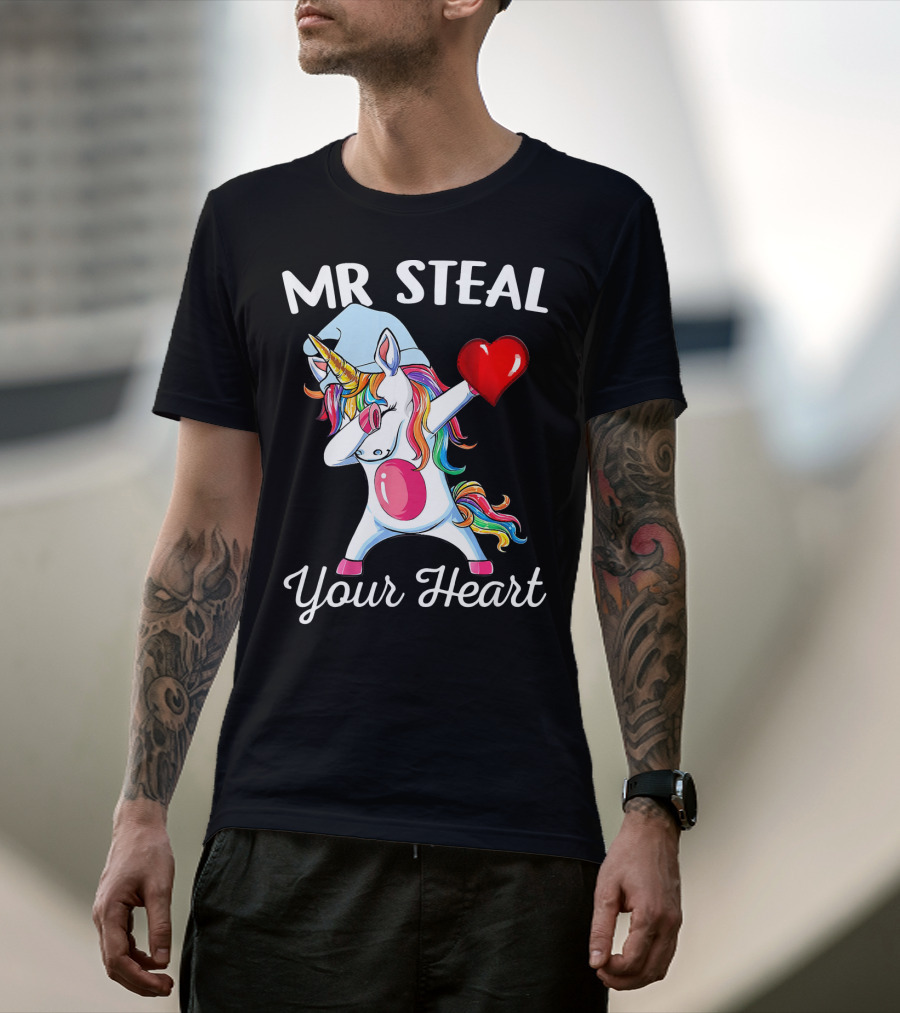 MR Steal Your Heart Dabbing Unicorn T-Shirt
