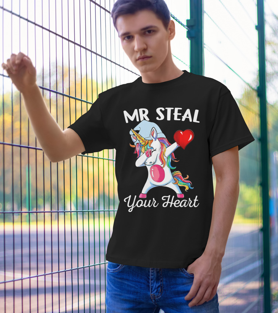 MR Steal Your Heart Dabbing Unicorn T-Shirt