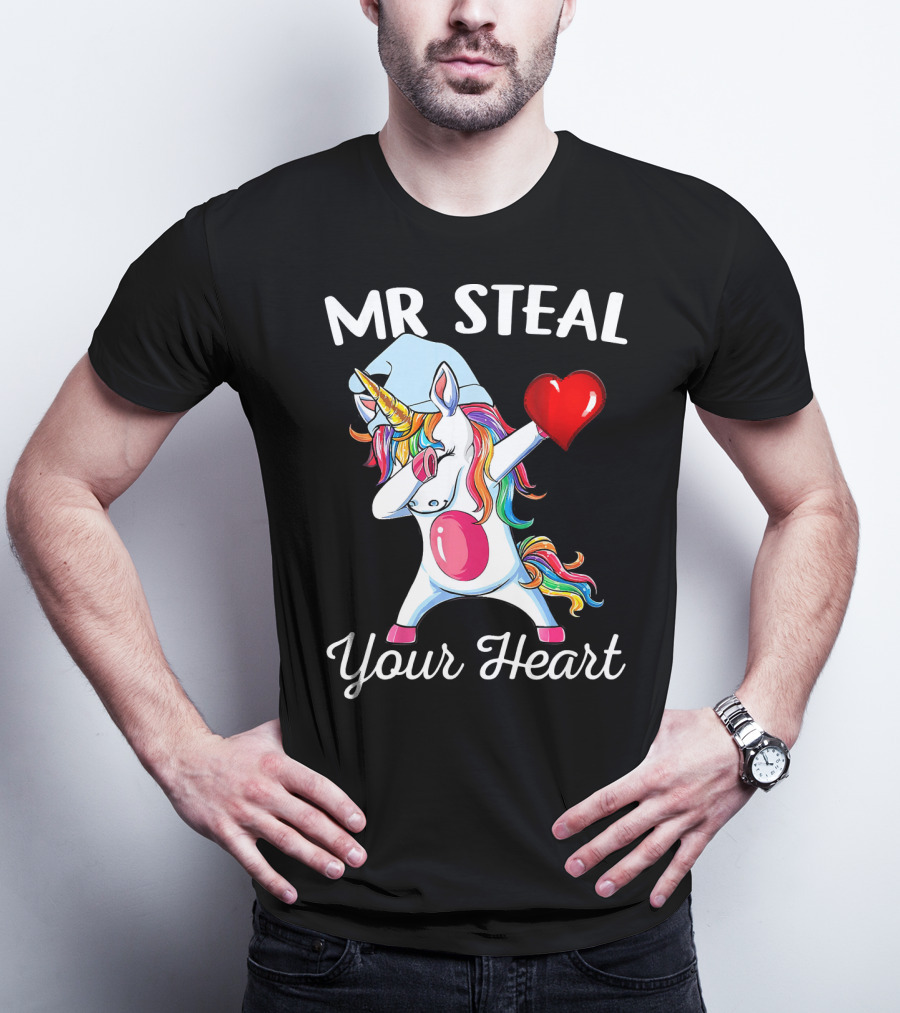 MR Steal Your Heart Dabbing Unicorn T-Shirt