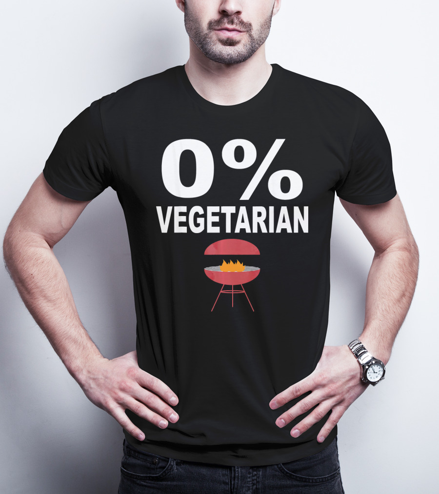 0% Vegetarian Barbecue Lover Grill T-Shirt