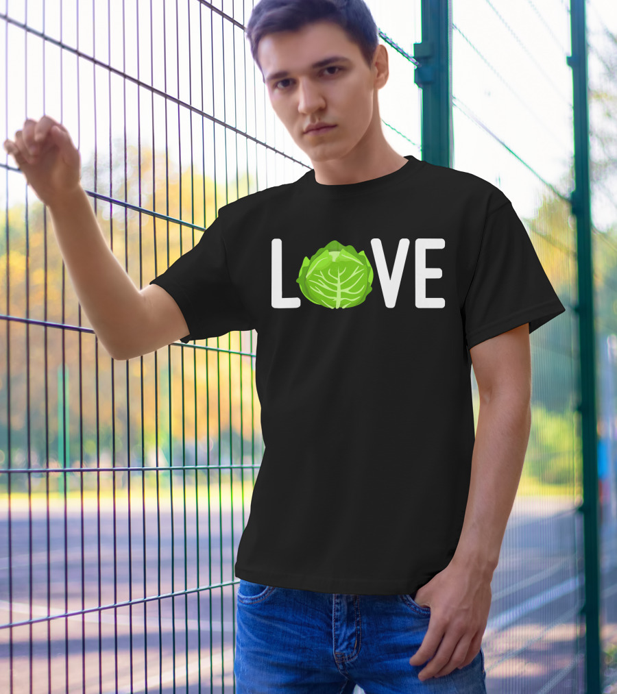 Love Cabbage Eating Clean Vegetarian Food T-Shirt