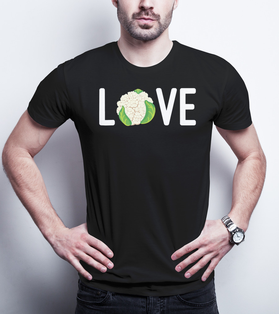 Love Cauliflower Eating Healthy Vegetarian Lifestyle T-Shirt