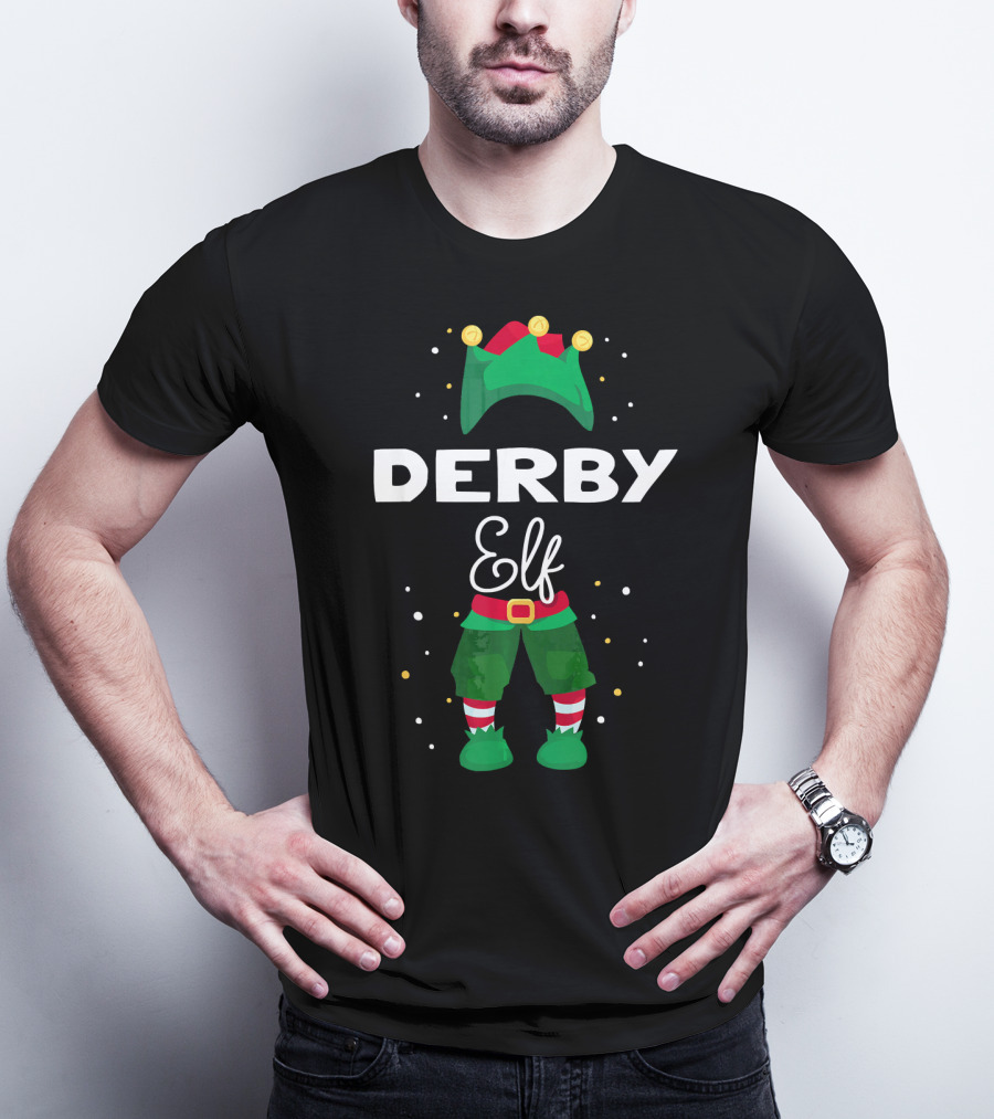 DERBY Elf Christmas Tree Lights T-Shirt