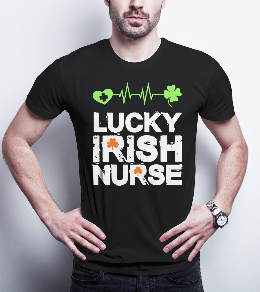Lucky Irish Nurse St Patricks Day T-Shirt