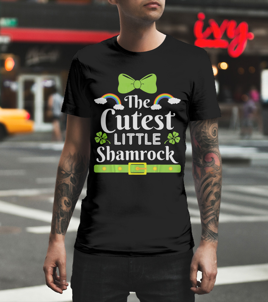 The Cutest Little Shamrock Rainbows And Leprechaun Costume T-Shirt