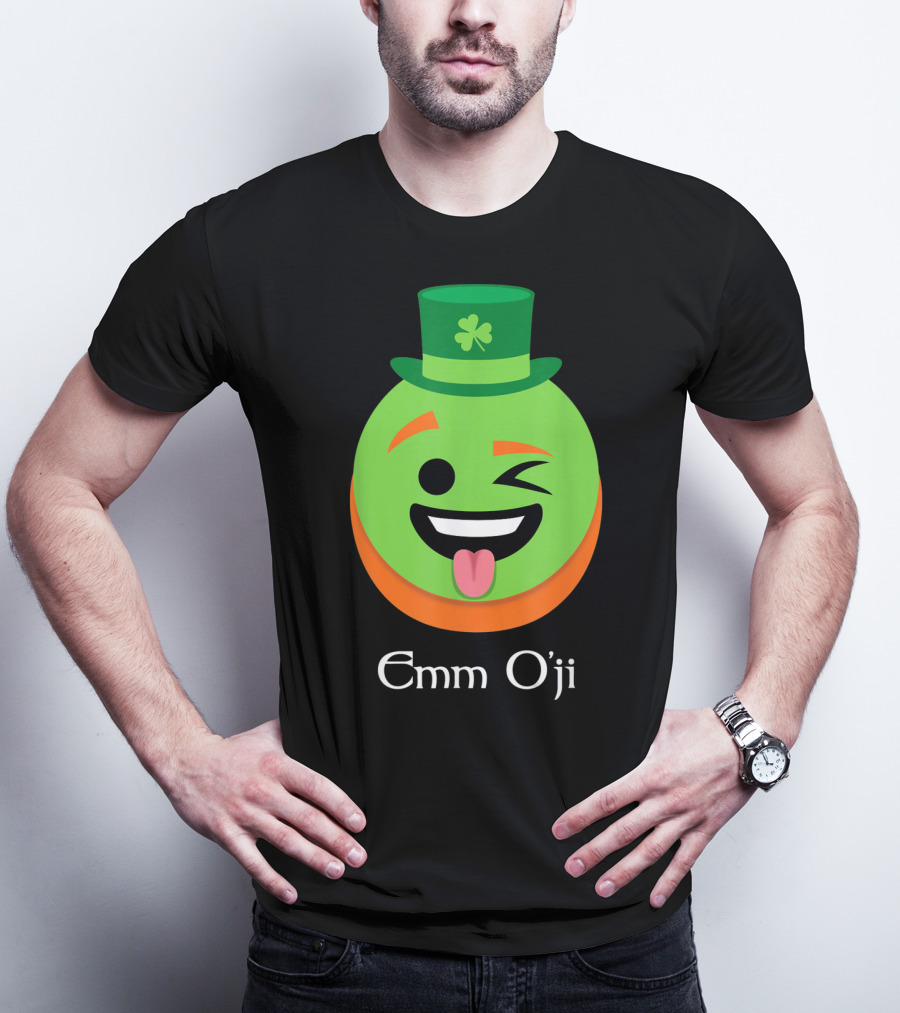 Emm O'ji Happy Saint Patricks Day Emoji Irish Fun T-Shirt