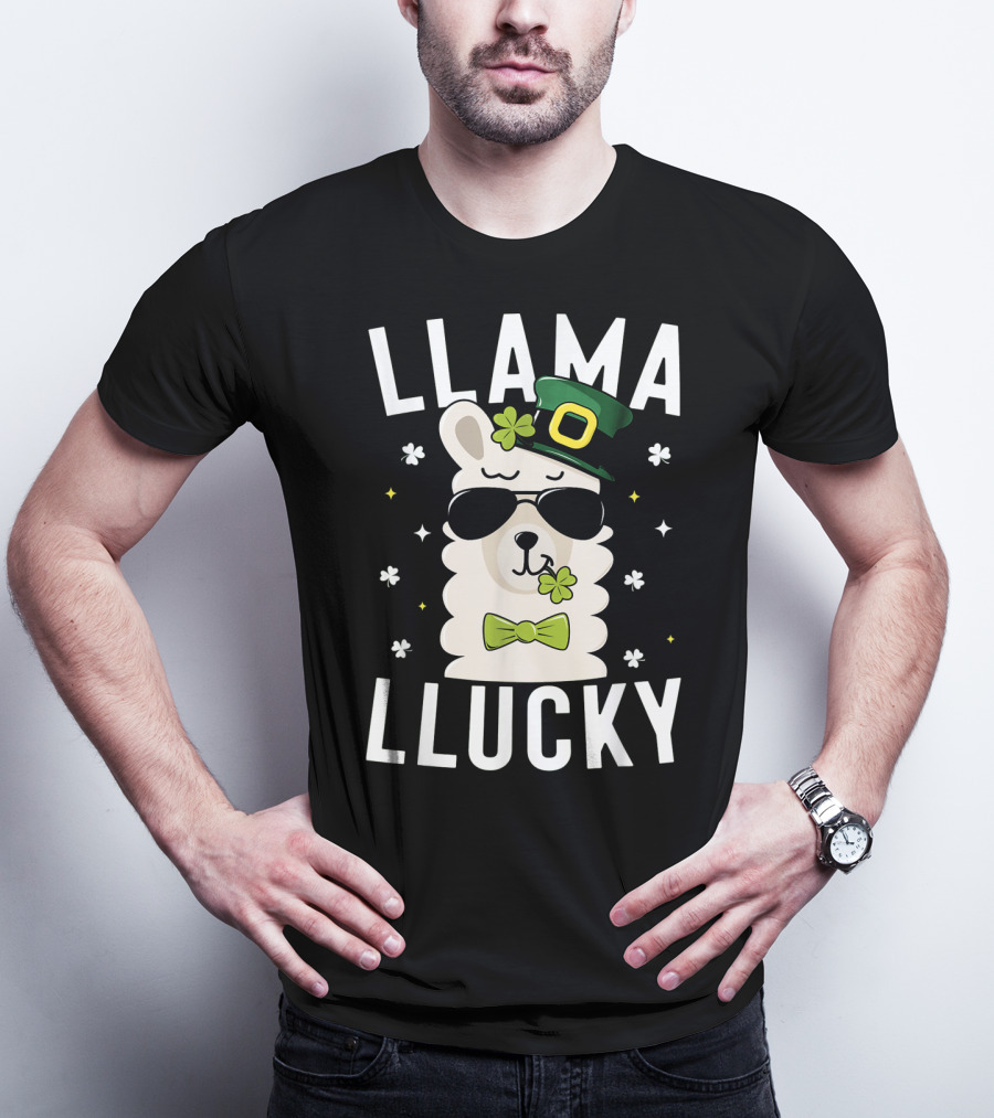 Llama Lucky St Patricks Day Kids T-Shirt