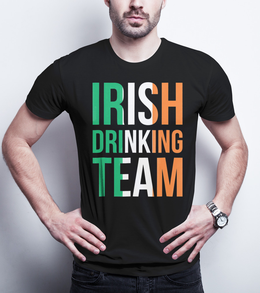 Irish Drinking Team Ireland Green White Orange T-Shirt