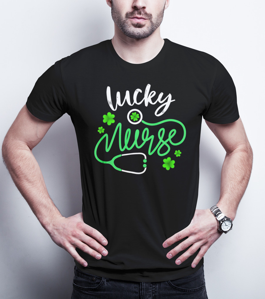 Lucky Nurse Shamrock Stethoscope T-Shirt