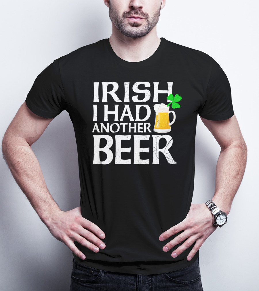 Irish I Had Another Beer Mug Shamrock T-Shirt