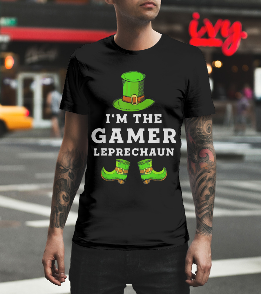 I'm The Gamer Leprechaun St Patrick's Hat And Shoes T-Shirt