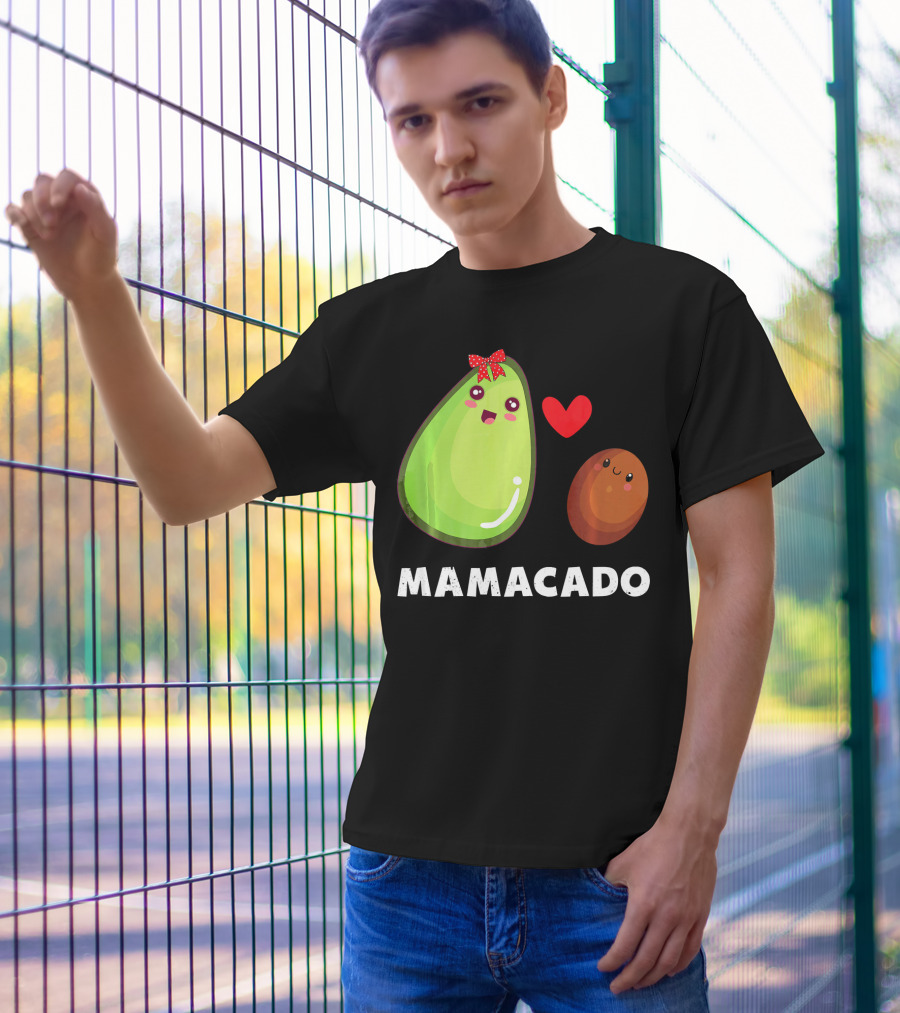 Mamacado Pregnancy Vegetarian Avo Cute Heart Avocado T-Shirt