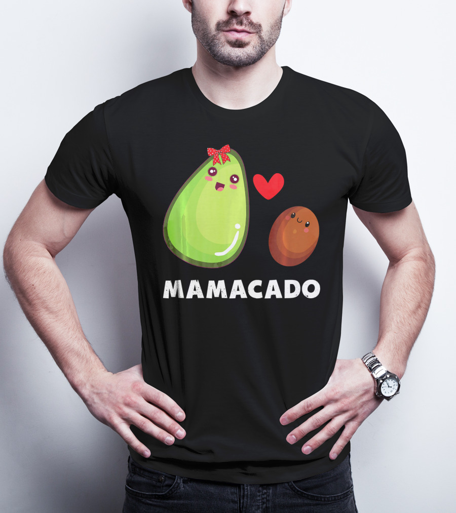 Mamacado Pregnancy Vegetarian Avo Cute Heart Avocado T-Shirt