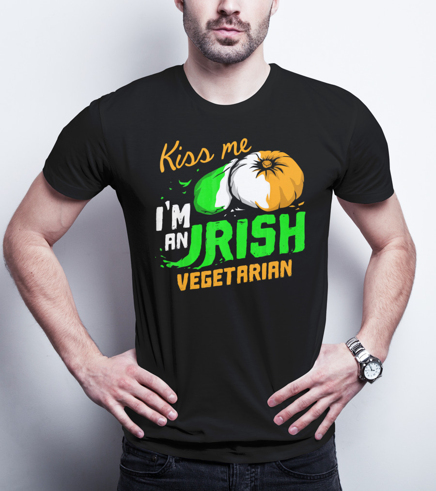 Kiss Me I'm An Irish Vegetarian St. Patrick's Day T-Shirt