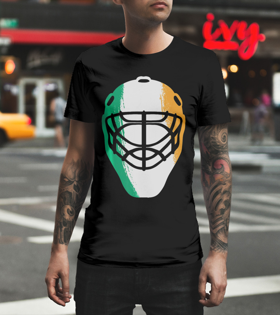 St Patricks Day Irish Hockey Mask T-Shirt