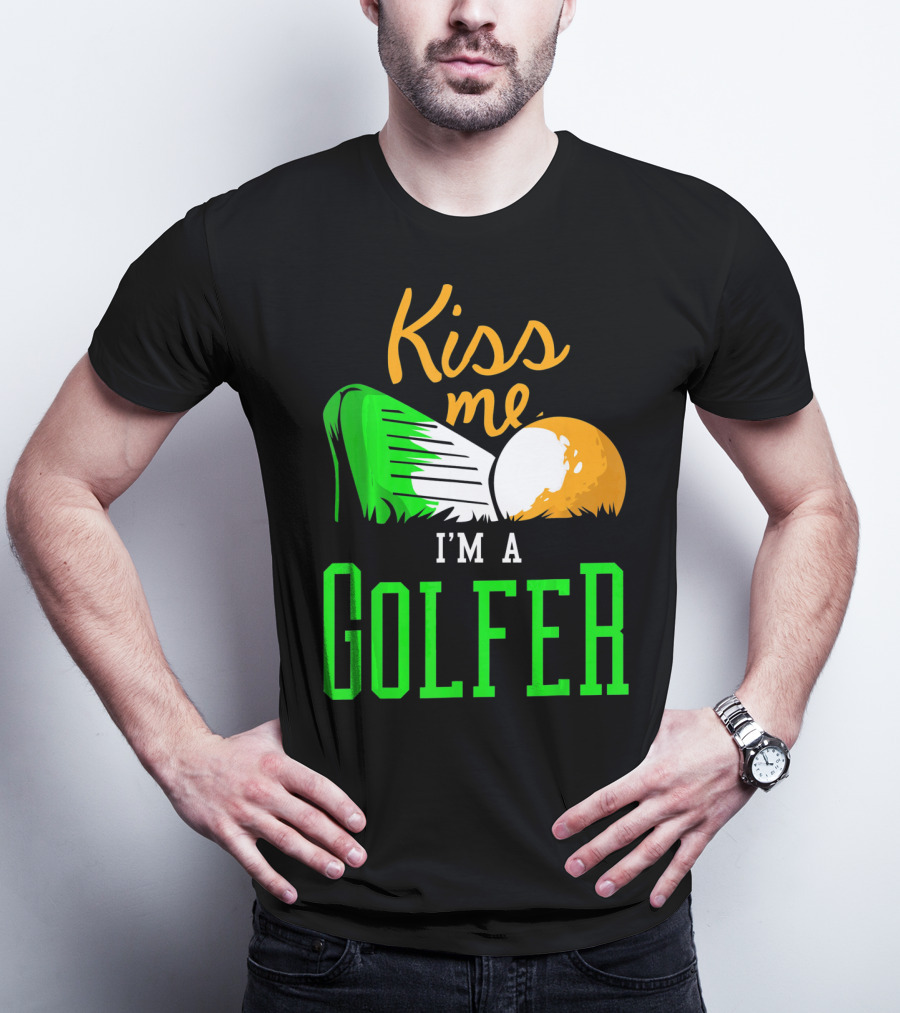 Kiss Me I'm A Golfer St. Patrick's Day T-Shirt