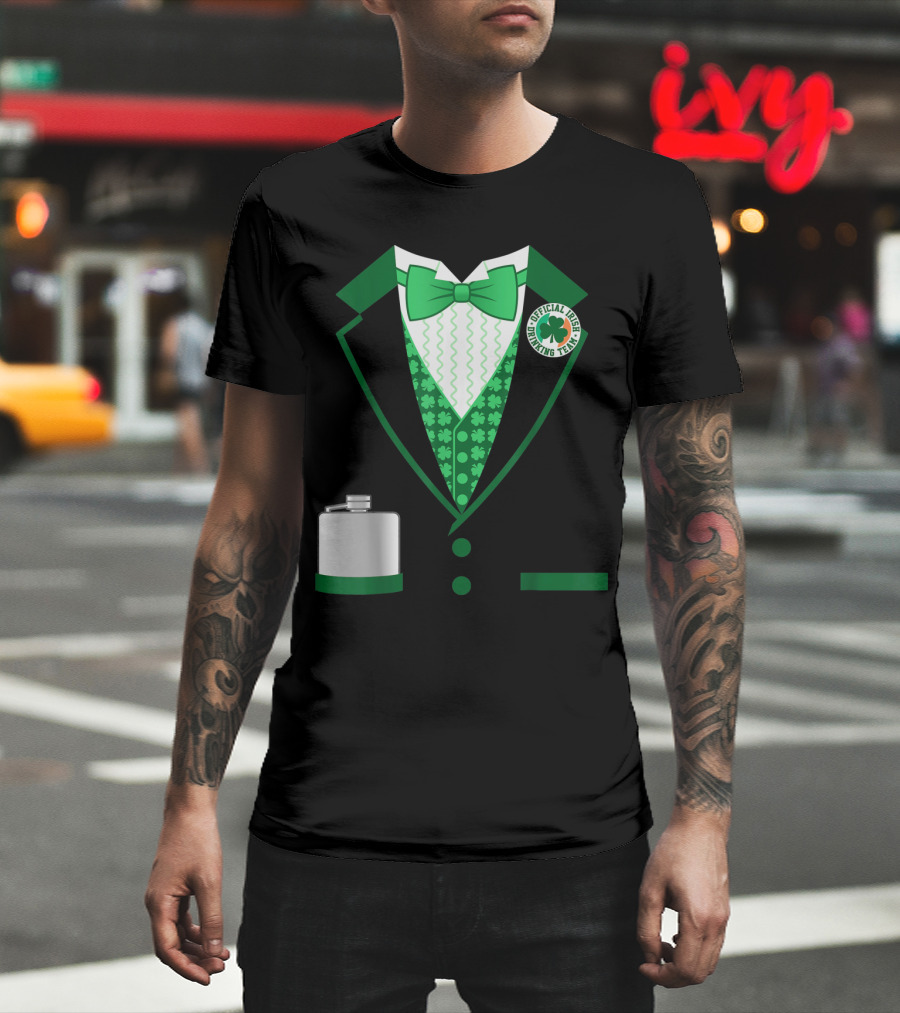 Mens St. Patricks Day Costume Official Irish Drinking Team Funny Iris T-Shirt