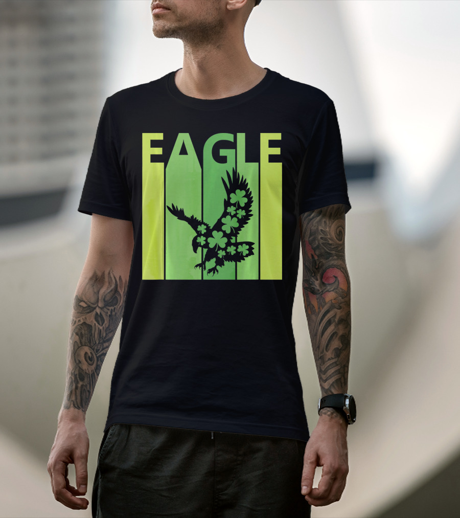 Lucky Irish Shamrock Eagle St Patricks Day T-Shirt