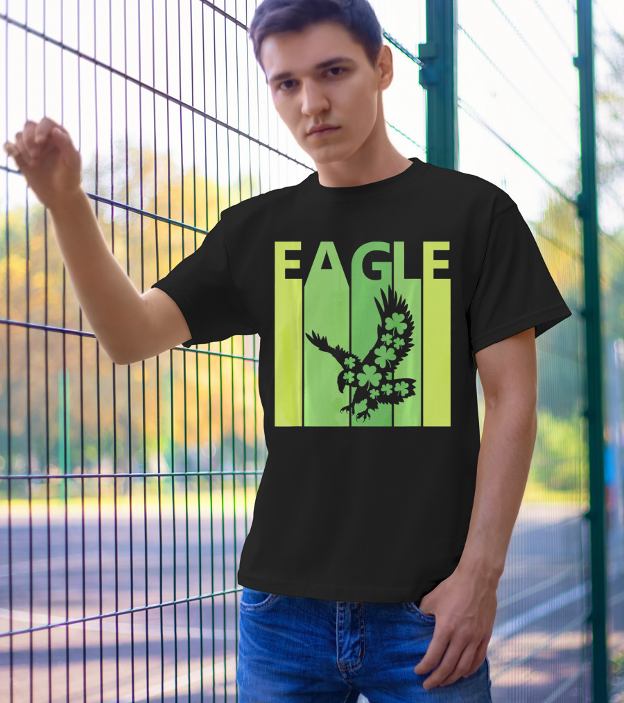 Lucky Irish Shamrock Eagle St Patricks Day T-Shirt