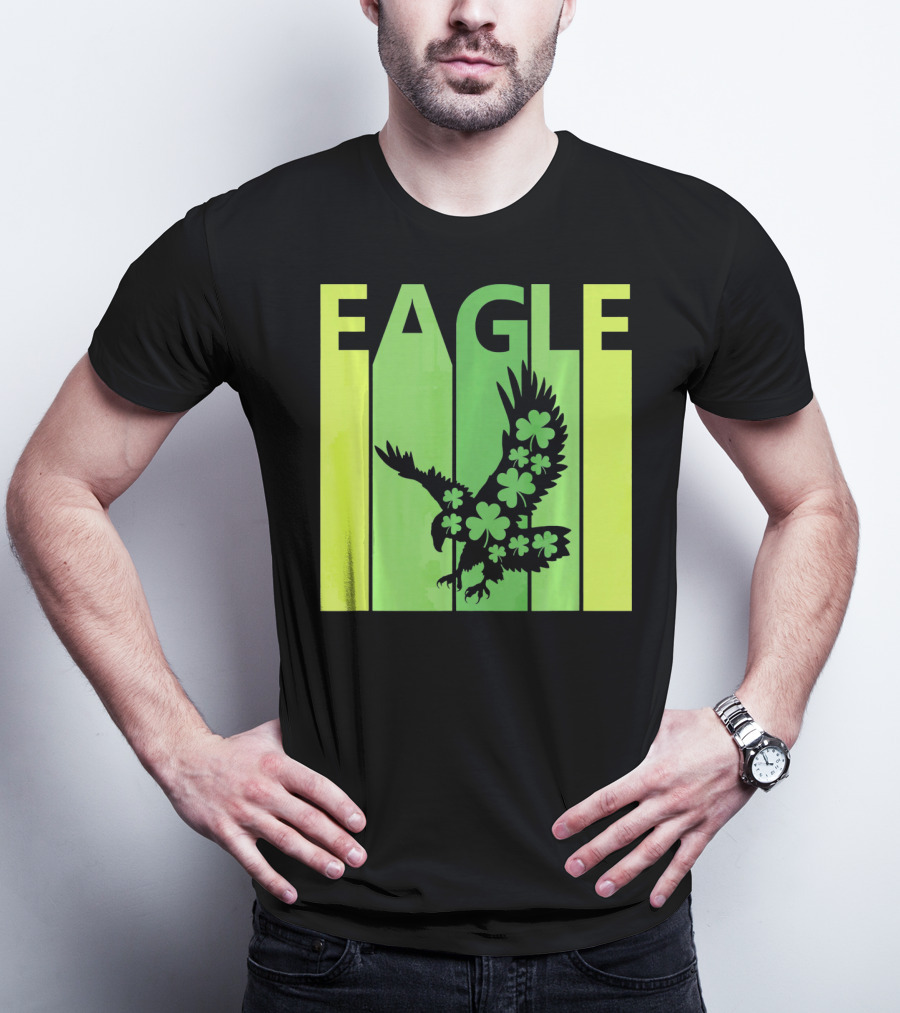 Lucky Irish Shamrock Eagle St Patricks Day T-Shirt