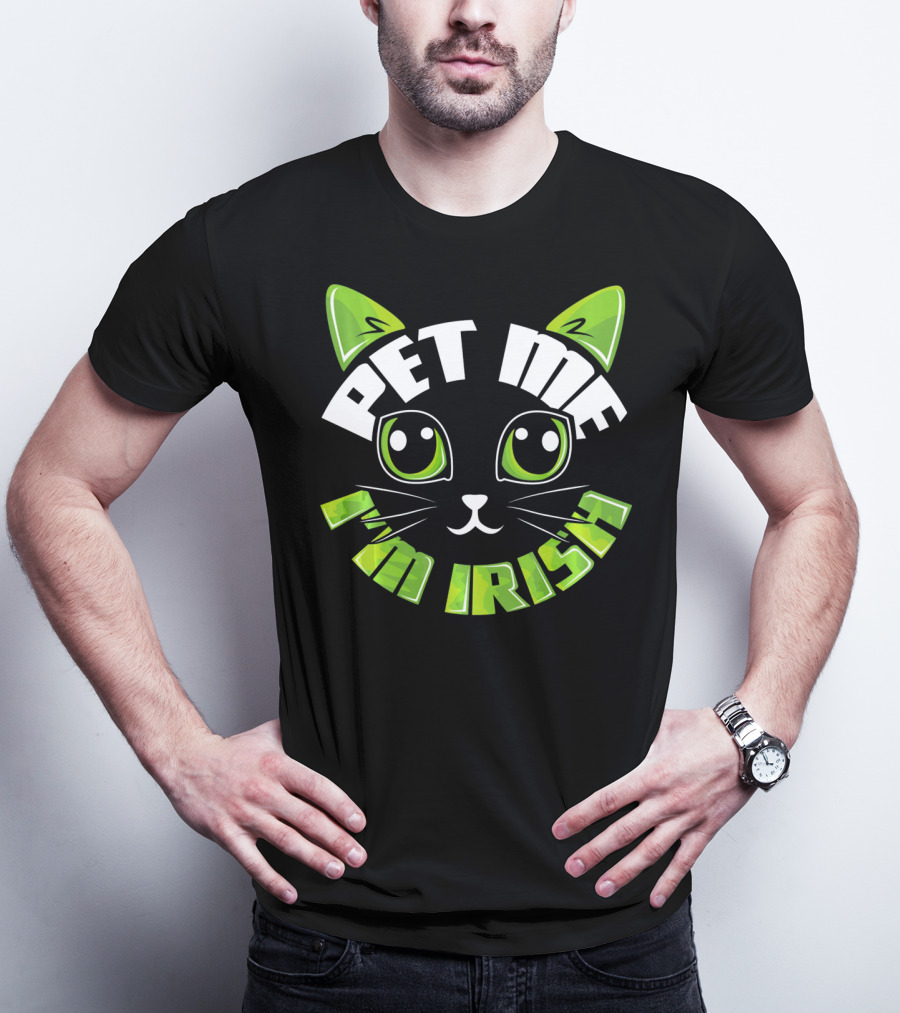 Pet Me I'm Irish Cat Dublin Party T-Shirt