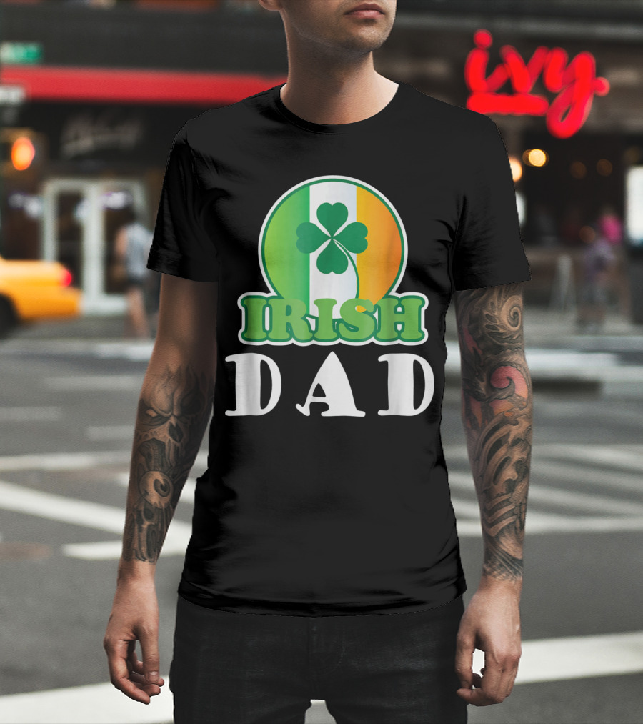 Irish Dad Clover Flag T-Shirt