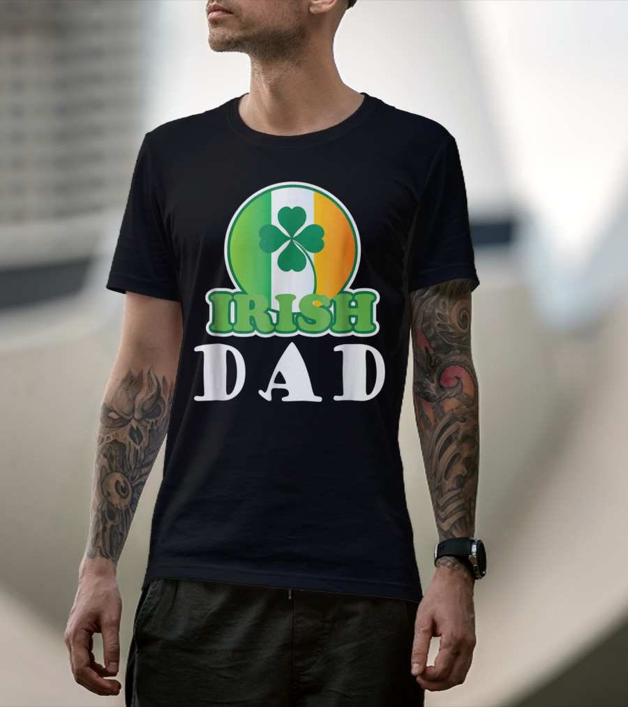 Irish Dad Clover Flag T-Shirt