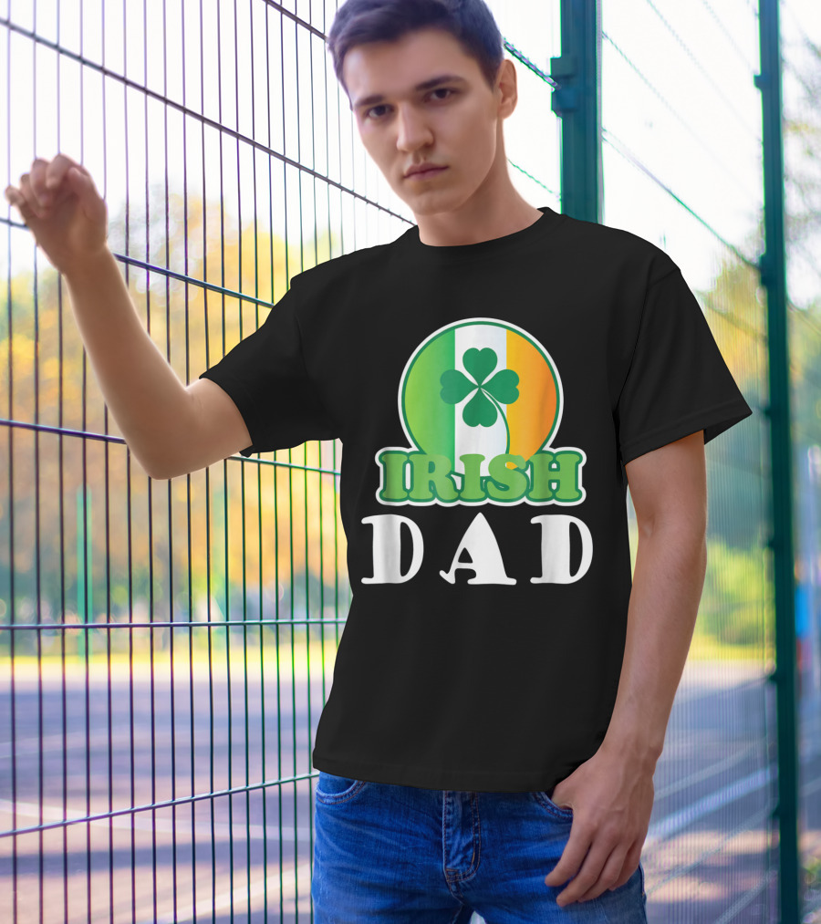 Irish Dad Clover Flag T-Shirt