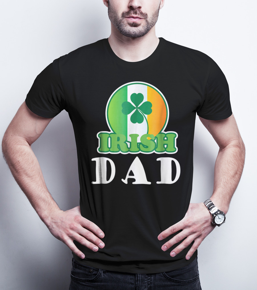 Irish Dad Clover Flag T-Shirt