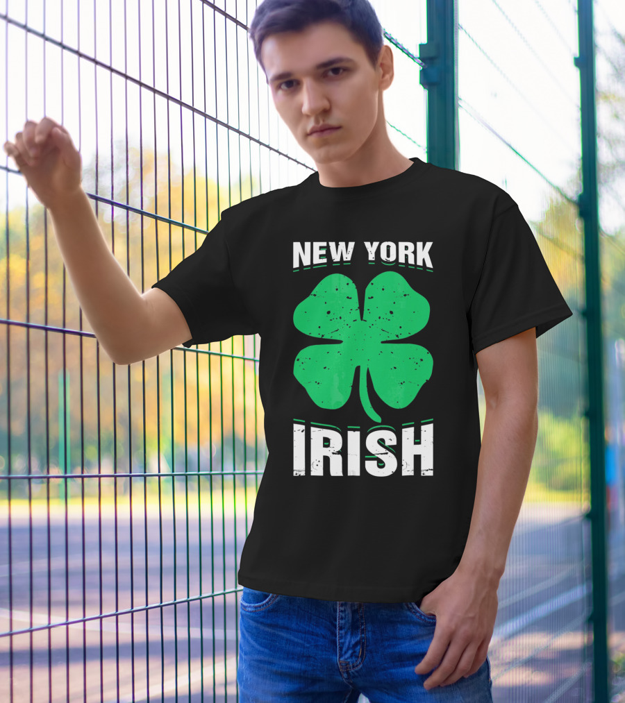 New York Irish Shamrock St Patricks Day T-Shirt