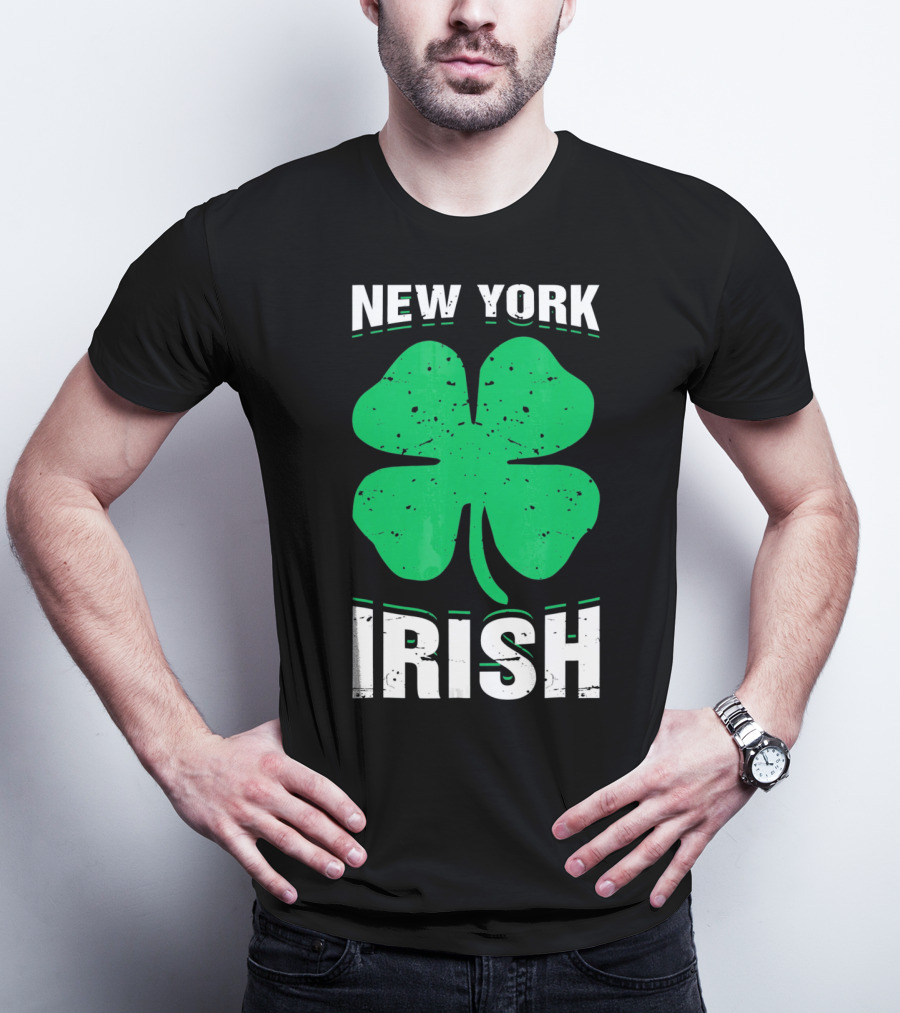 New York Irish Shamrock St Patricks Day T-Shirt