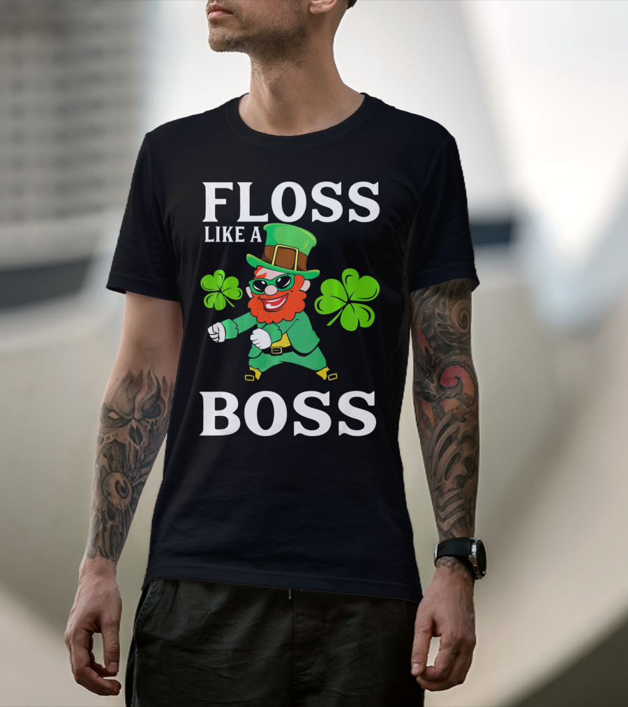 Floss Like A Boss St Patrick's Day Leprechaun T-Shirt