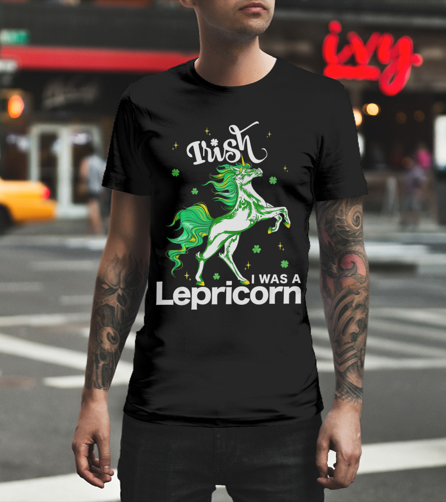 Irish I Was A Lepricorn Unicorn St Patrick's Day Fantasy T-Shirt