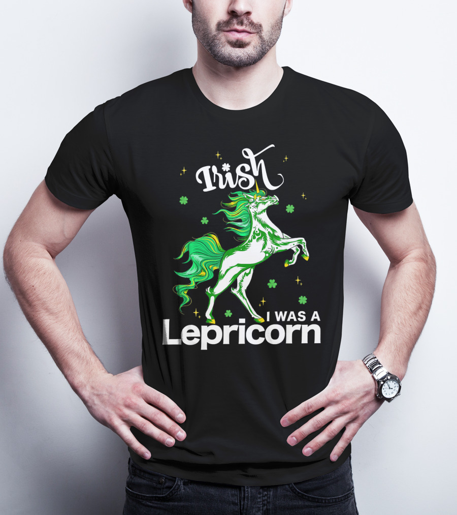 Irish I Was A Lepricorn Unicorn St Patrick's Day Fantasy T-Shirt