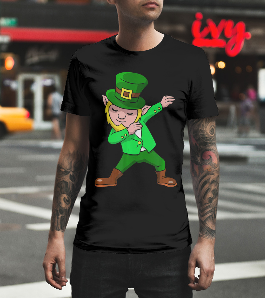 St Patricks Day Funny Dabbing Leprechaun T-Shirt