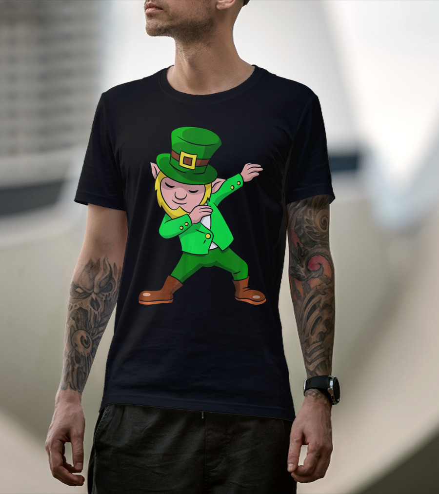 St Patricks Day Funny Dabbing Leprechaun T-Shirt