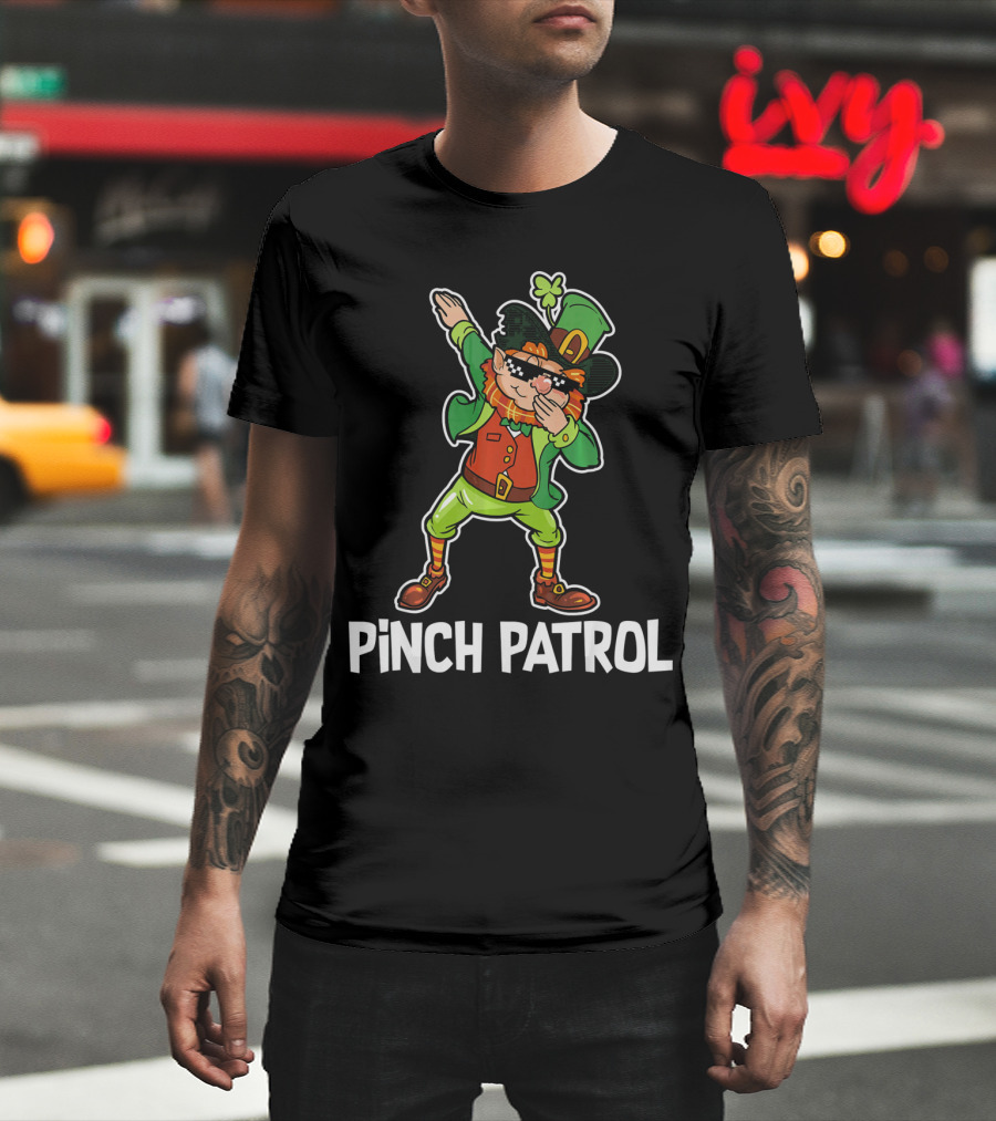St Patrick's Day Pinch Patrol Dabbing Leprechaun T-Shirt