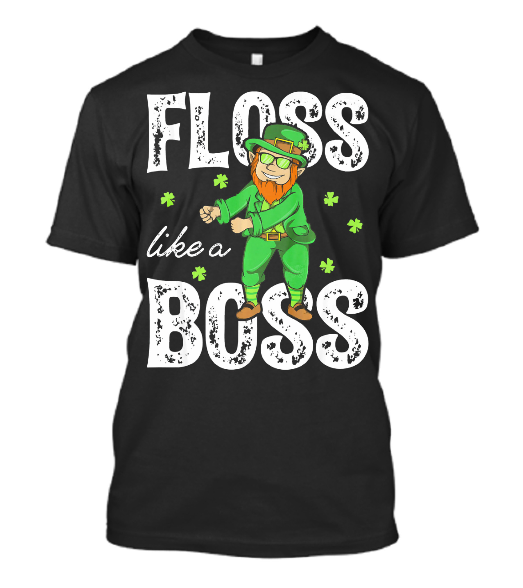 Floss Like A Boss Leprechaun Shamrock Irish T-Shirt