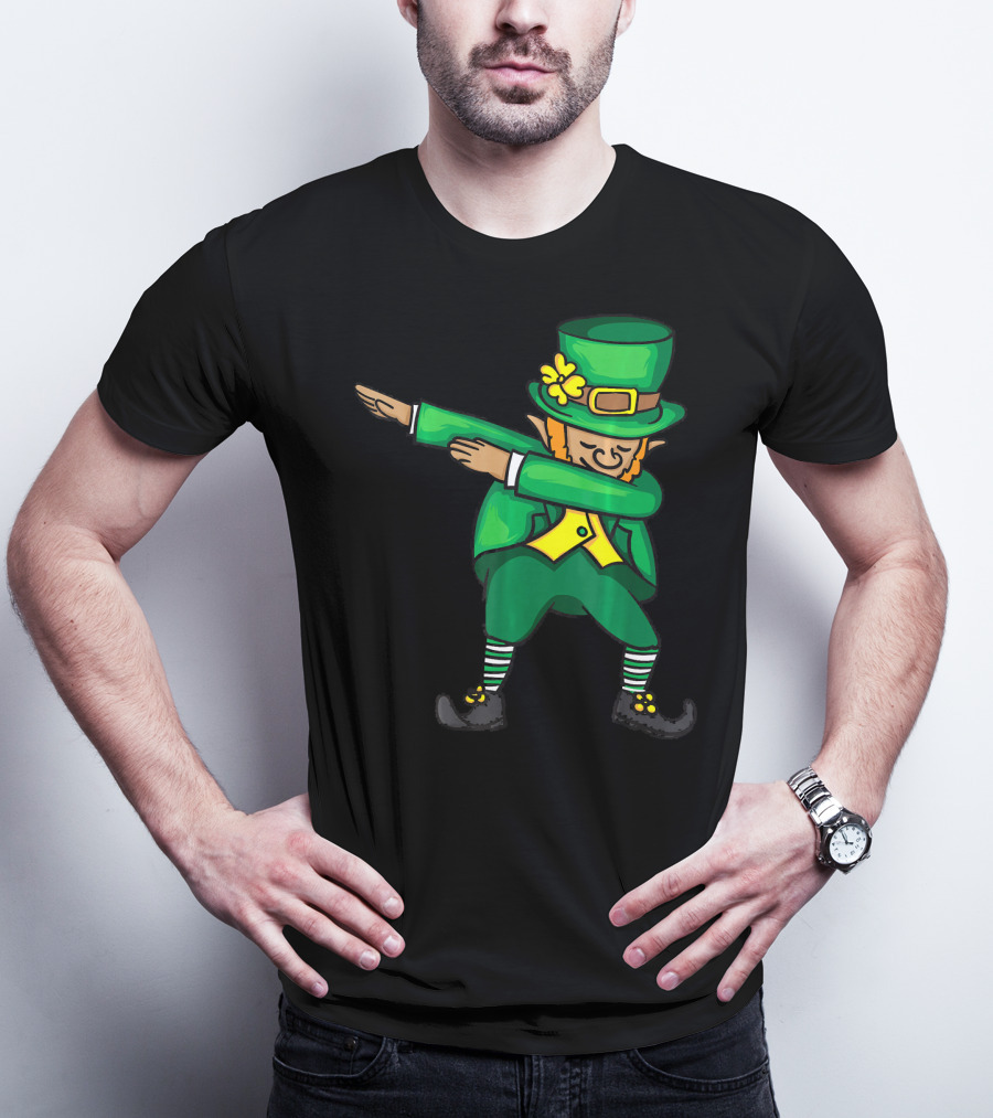 Dabbing Leprechaun Cute St. Pats Day Irish Dance T-Shirt