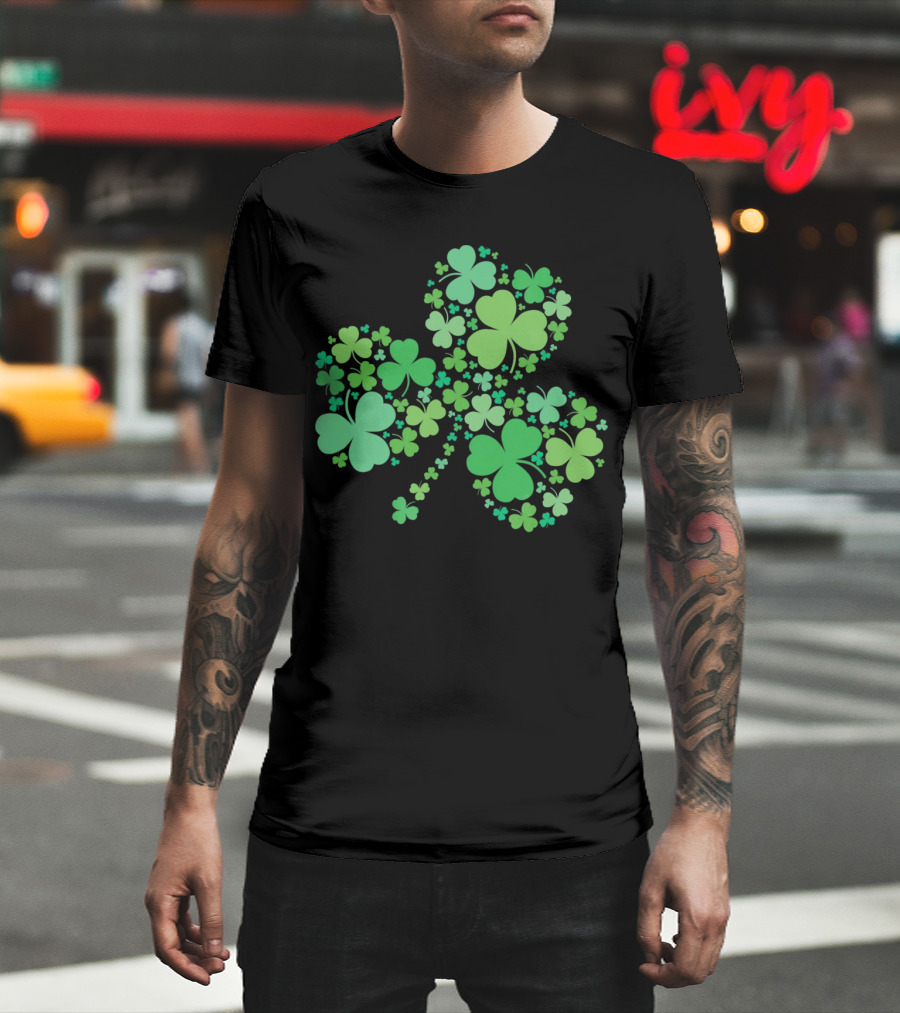 Shamrocks Clover Design St. Patricks Day T-Shirt