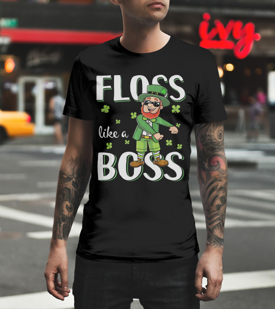 FLOSS LIKE A BOSS FLOSSING LEPRECHAUN T-Shirt