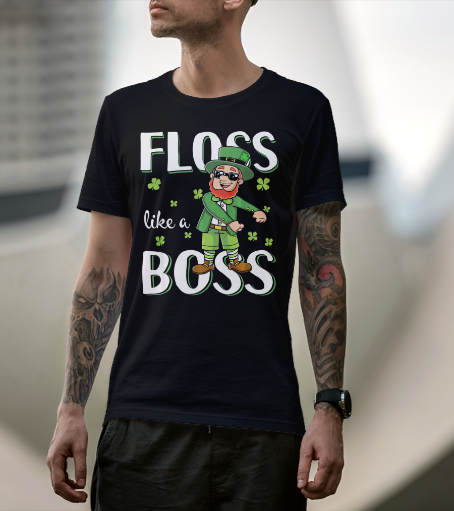 FLOSS LIKE A BOSS FLOSSING LEPRECHAUN T-Shirt