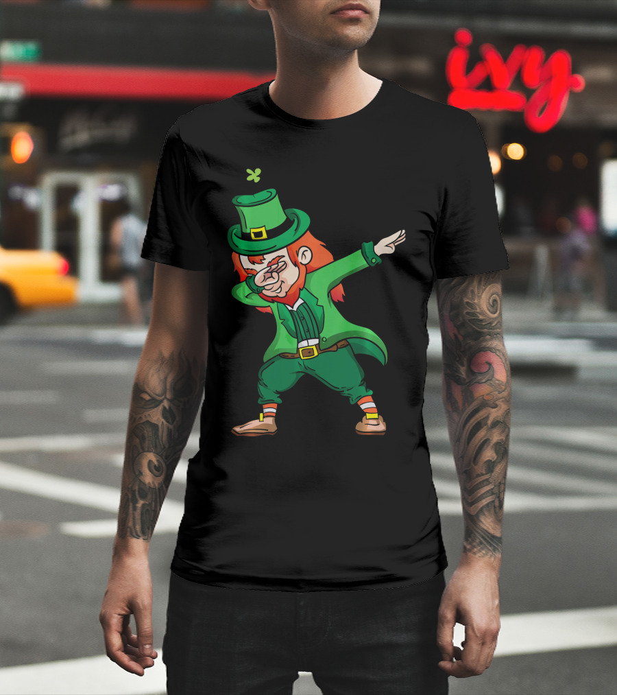 Drink And Dab With Dabbing Leprechaun St. Patrick's Day Fun T-Shirt