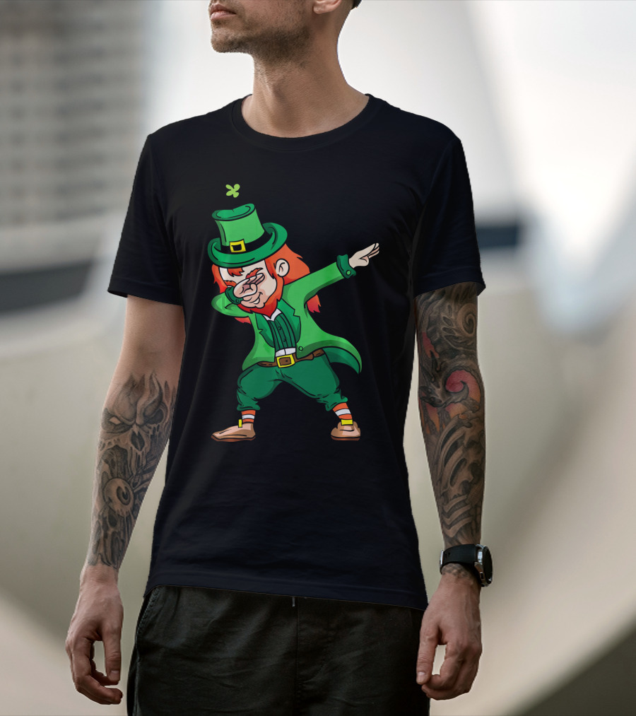 Drink And Dab With Dabbing Leprechaun St. Patrick's Day Fun T-Shirt