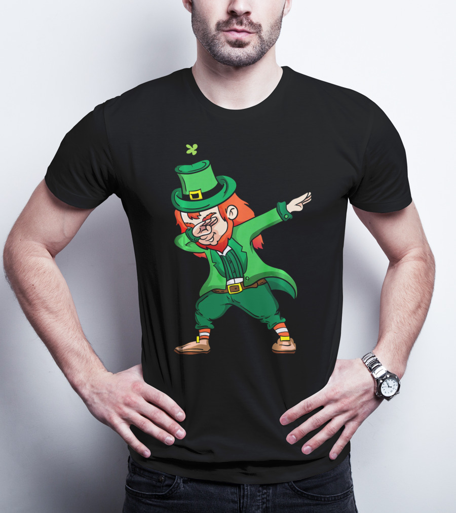Drink And Dab With Dabbing Leprechaun St. Patrick's Day Fun T-Shirt