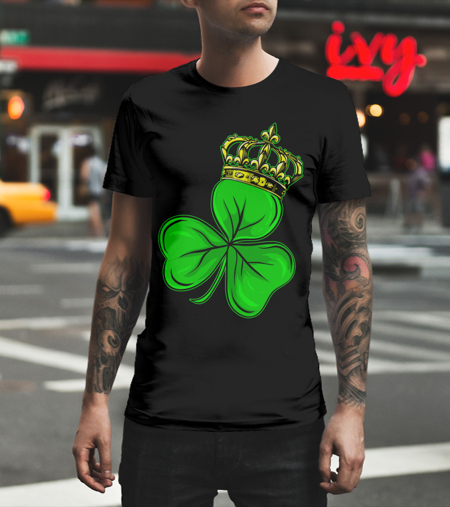 St Patricks Day Shamrock Irish Crown T-Shirt