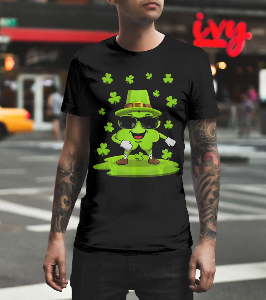 Floss Dance Shamrock Sunglasses St. Patrick's Day T-Shirt